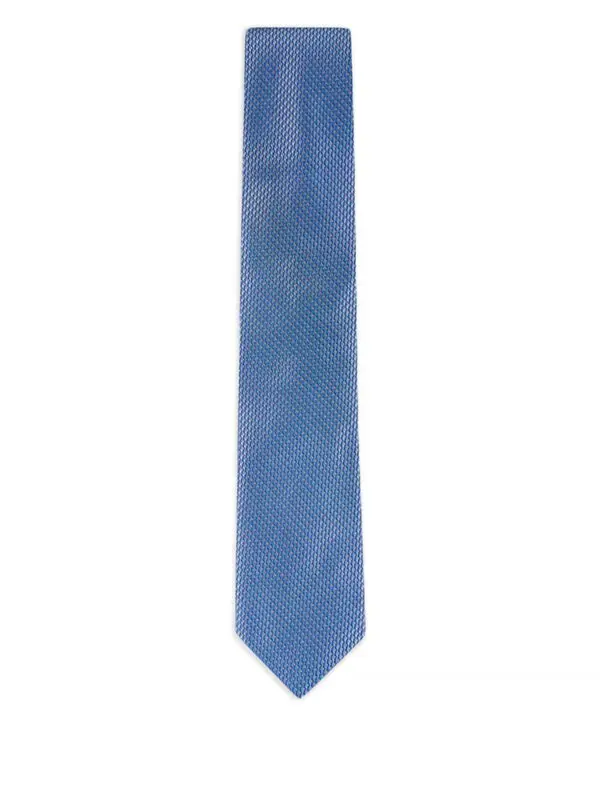 Eton Geometric-pattern Tie - Blue