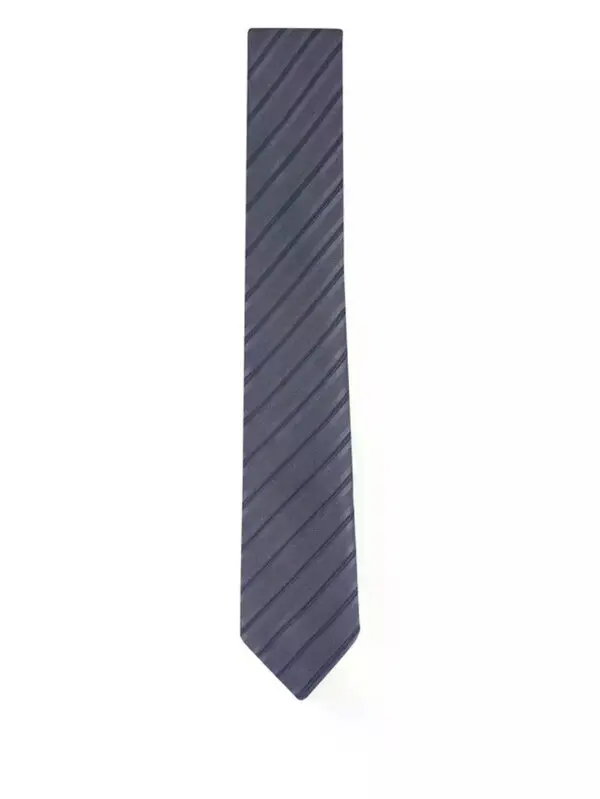 Brunello Cucinelli Striped Neck Tie - Grey