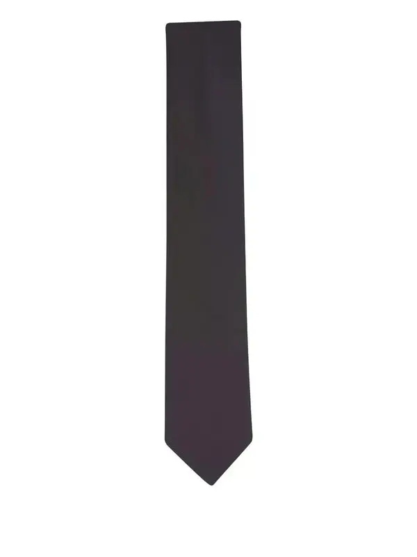 Canali Chevron Pattern Neck Tie - Brown