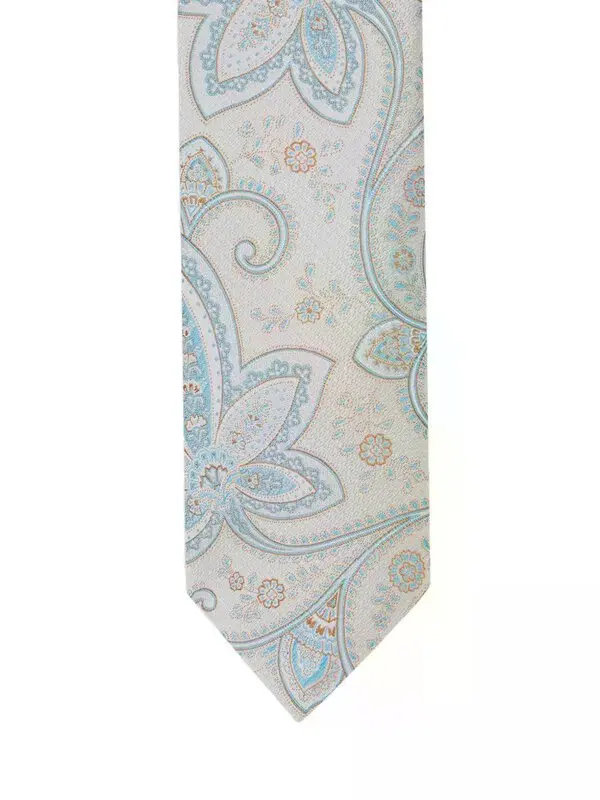 Etro Paisley Pattern Neck Tie - Blue