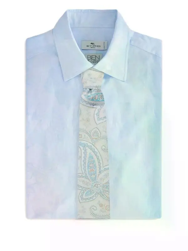 Etro Paisley Pattern Neck Tie - Blue