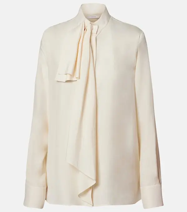 Givenchy Bow Detail Silk Blouse - White