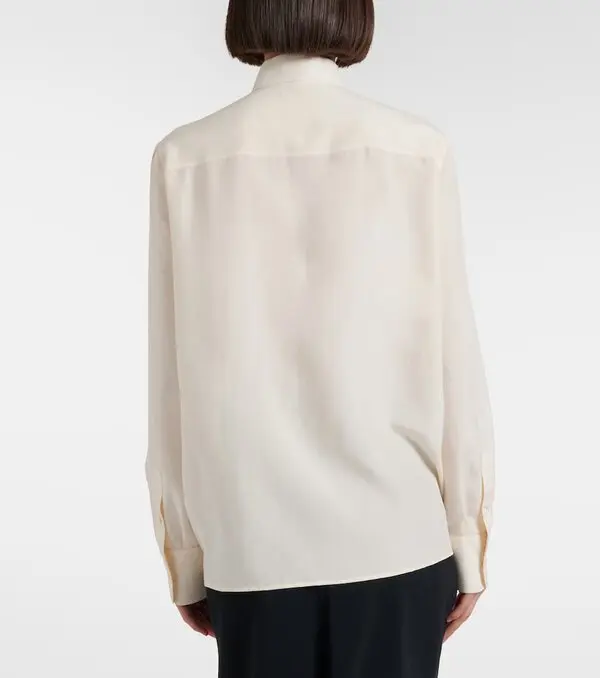 Givenchy Bow Detail Silk Blouse - White