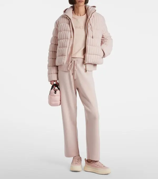 Moncler Wool And Cashmere Sweatpants - Pink
