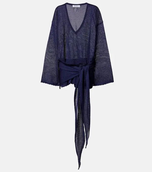 Attico Open-knit Minidress - Blue