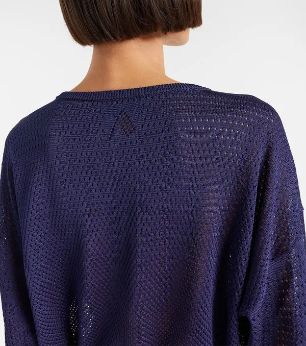 Attico Open-knit Mini Dress
