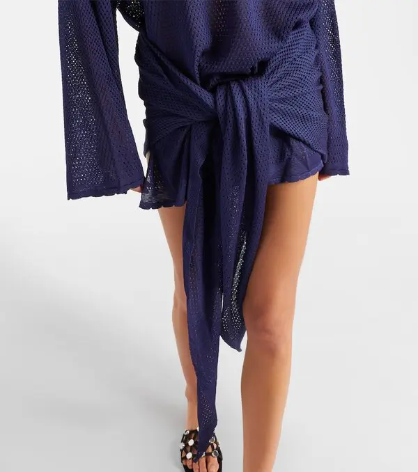 Attico Open-knit Mini Dress