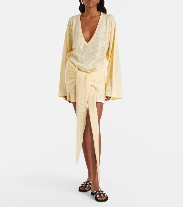 Attico Open-knit Mini Dress