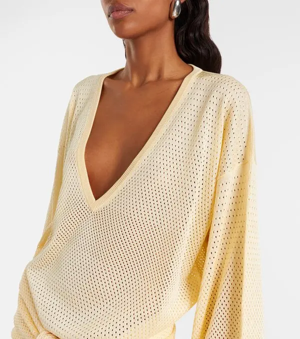 Attico Open-knit Mini Dress