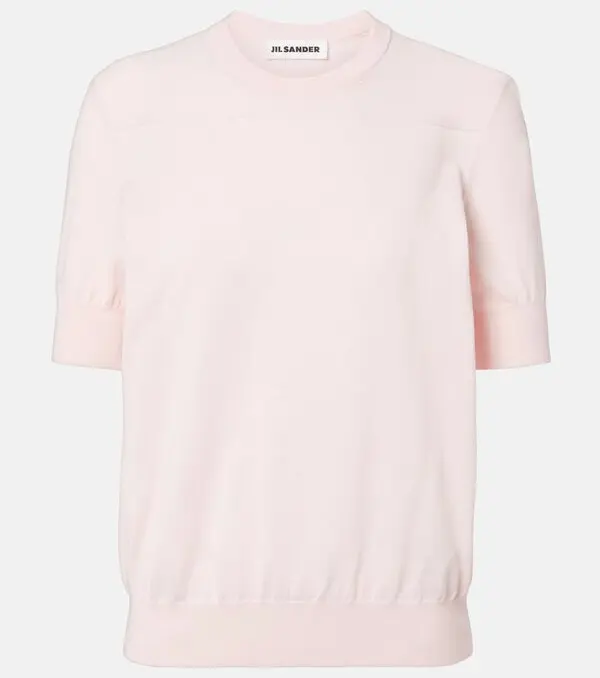 JIL SANDER Cotton Crewneck Sweater - Pink