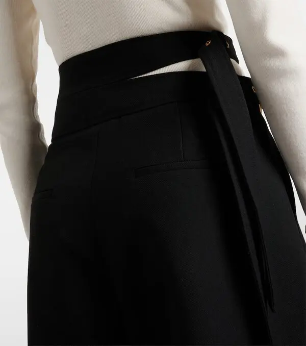 Chloé Virgin Wool Belted Shorts