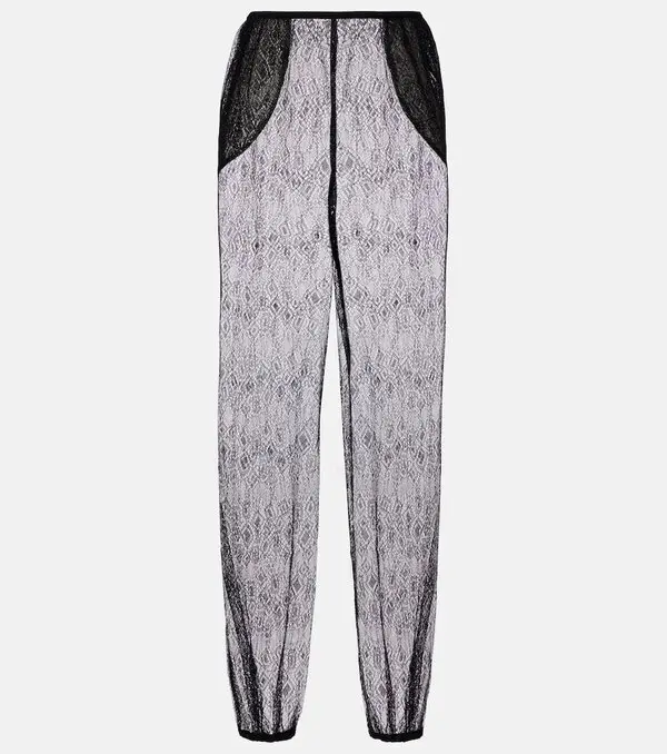THE FRANKIE SHOP Orissa Sheer Wide-leg Pants - Black