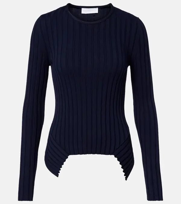 Stella McCartney Ribbed Cotton Sweater - Blue