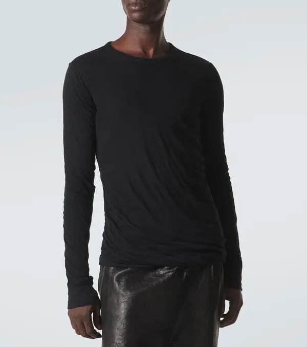 Rick Owens Cotton Long Sleeve Top