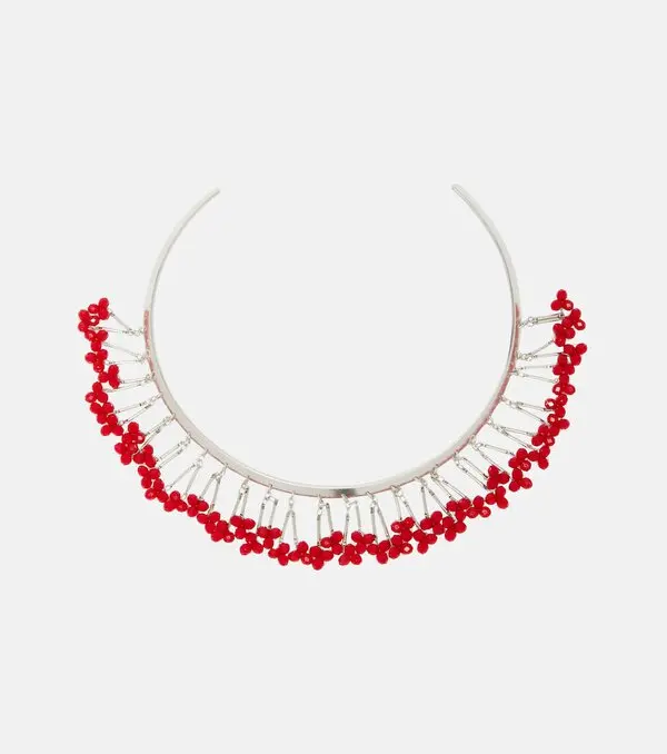 Isabel Marant Étoile Beaded Choker Necklace - Silver