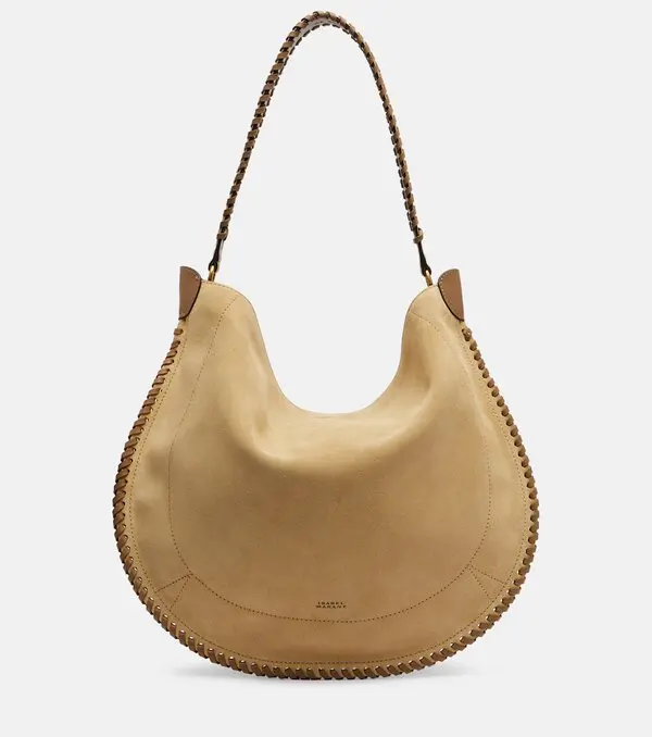 Isabel Marant Étoile Oskan Medium Suede Shoulder Bag - Beige