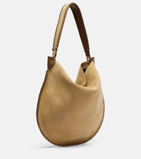 Isabel Marant Étoile Oskan Medium Suede Shoulder Bag - Beige