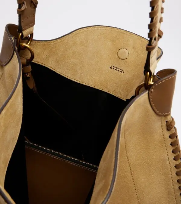 Isabel Marant Étoile Oskan Medium Suede Shoulder Bag - Beige