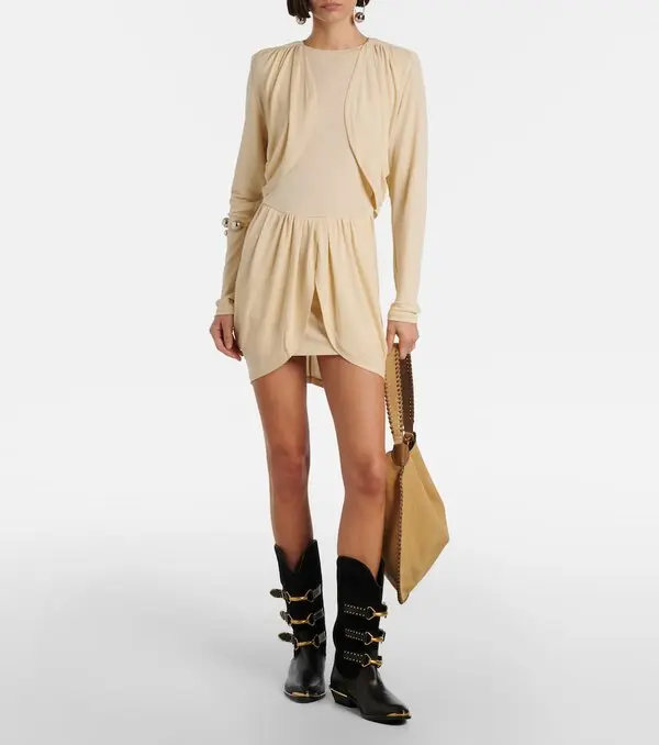 Isabel Marant Étoile Oskan Medium Suede Shoulder Bag - Beige