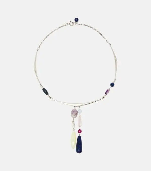 Isabel Marant Étoile Mahi Embellished Pendant Necklace - Silver