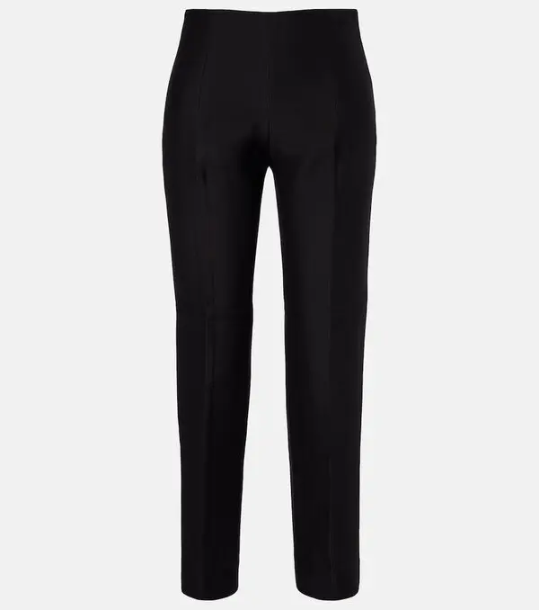 TOTEME Wool And Silk Slim Pants - Black