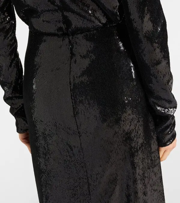 TOTEME Sequined Maxi Skirt - Black