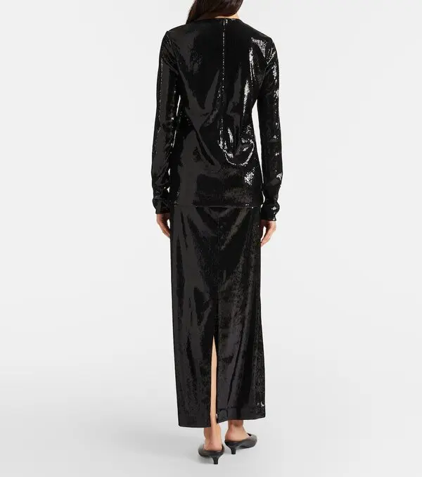 TOTEME Sequined Maxi Skirt - Black