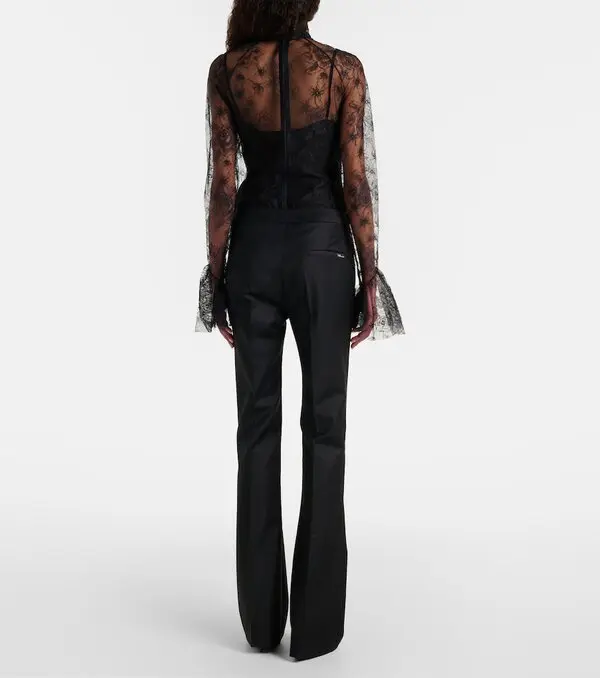 Blumarine Pleated Flared Trousers