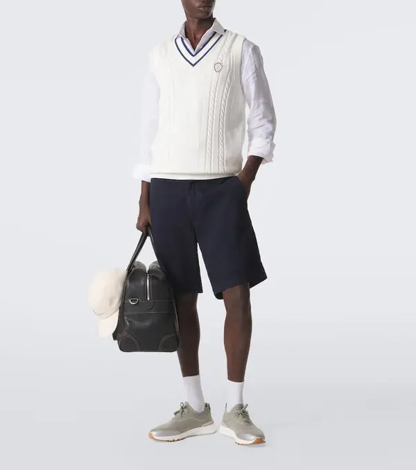 Brunello Cucinelli Knitted Lace-up Sneakers