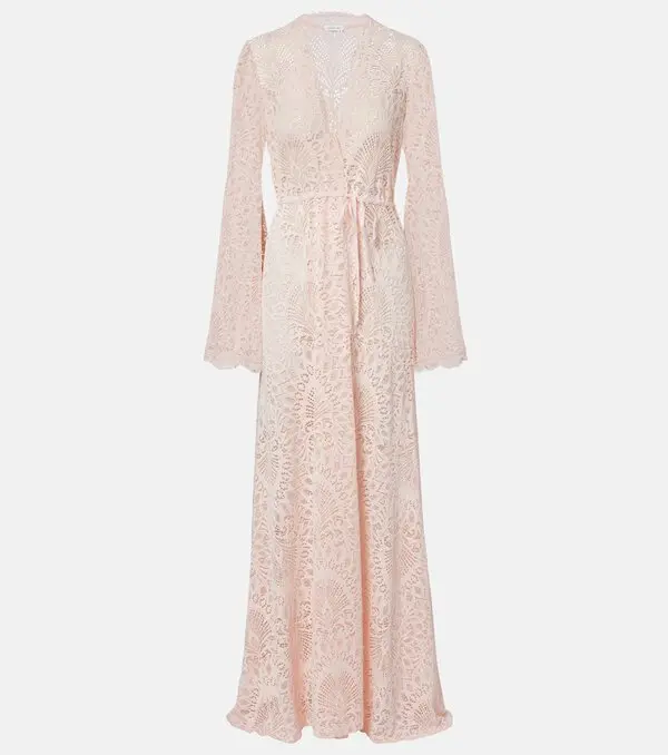 ALEXANDRA MIRO Ophelia Lace Maxi Dress - Pink