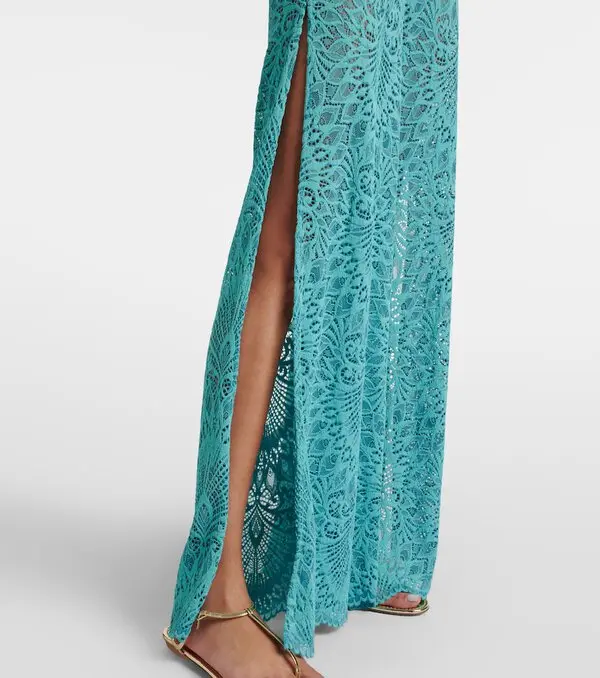 ALEXANDRA MIRO Paloma Lace Wide-leg Pants