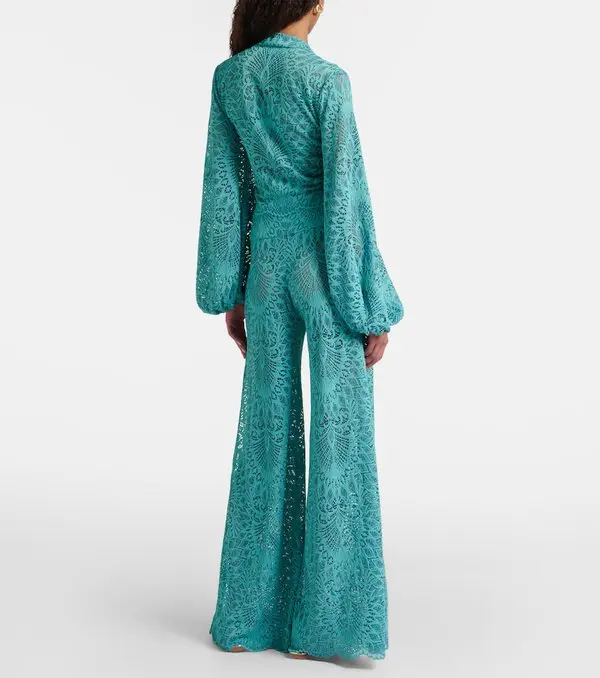 ALEXANDRA MIRO Paloma Lace Wide-leg Pants