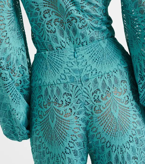 ALEXANDRA MIRO Paloma Lace Wide-leg Pants