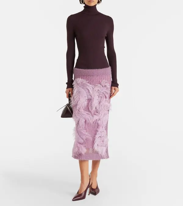 Wolford Ribbed Virgin Wool Turtleneck Top
