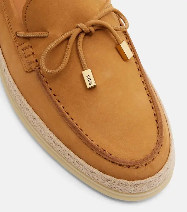 TOD'S Suede Driving Shoes - Beige