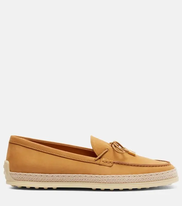 TOD'S Suede Driving Shoes - Beige