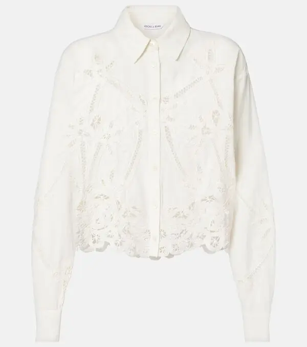 Veronica Beard Adéres Cotton And Linen Shirt