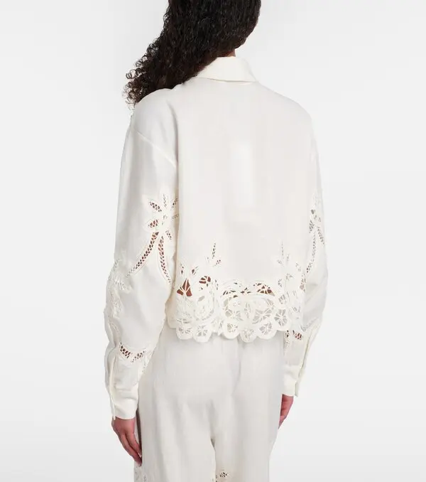 Veronica Beard Adéres Cotton And Linen Shirt