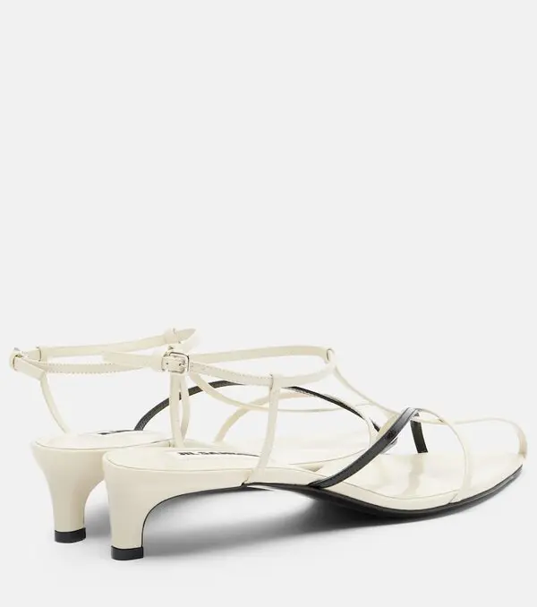 JIL SANDER Leather Sandals - White