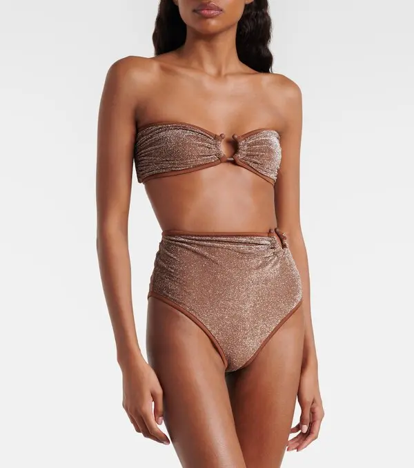 Johanna Ortiz Lame Bikini Bottoms