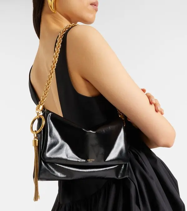 JIMMY CHOO Callie Flap Shoulder Bag In Leather