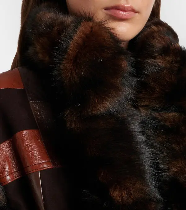 Chloé Shearling-trimmed Leather Bomber Jacket