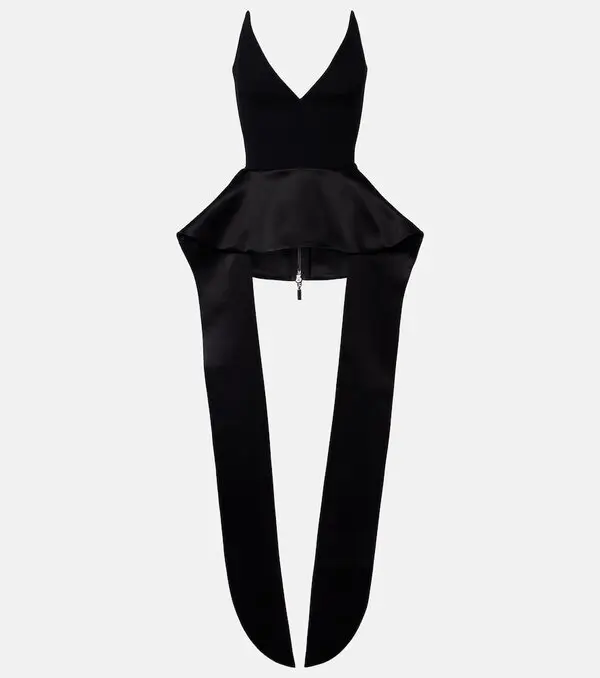 Maticevski Frame Peplum Satin Top