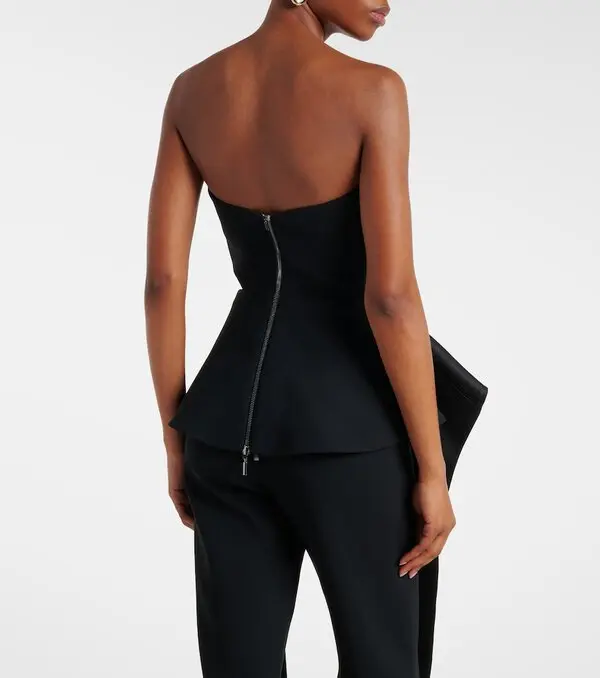 Maticevski Frame Peplum Satin Top