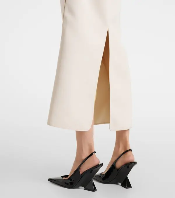 Maticevski Wingtip Draped Midi Dress - White