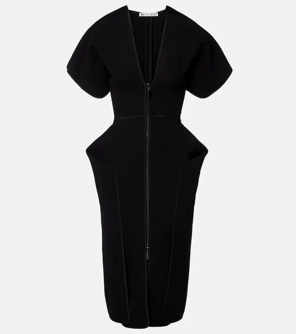 Maticevski Coco Peplum Midi Dress - Black