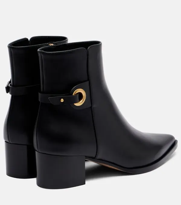 GIANVITO ROSSI Granada Leather Ankle Boots