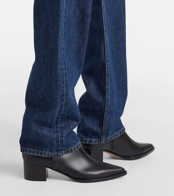 GIANVITO ROSSI Granada Leather Ankle Boots