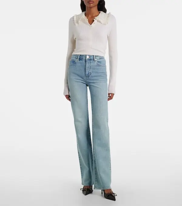 FRAME Arrow High-rise Bootcut Jeans In Birdie - Blue