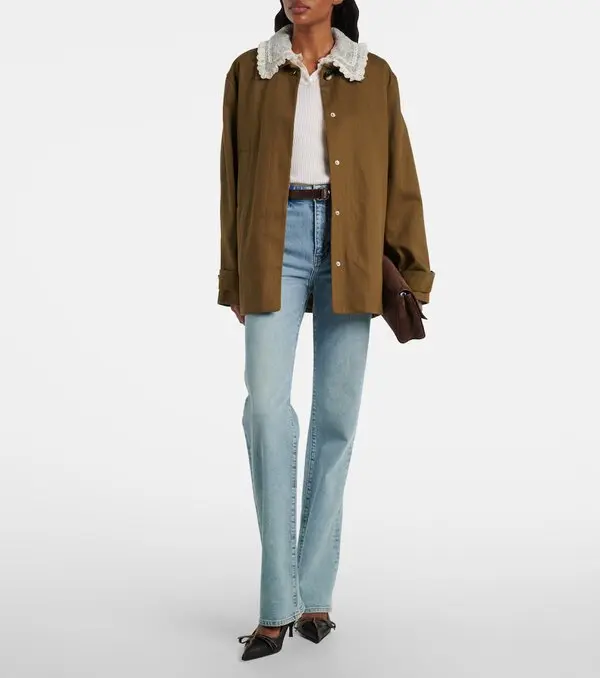 FRAME Arrow High-rise Bootcut Jeans In Birdie - Blue